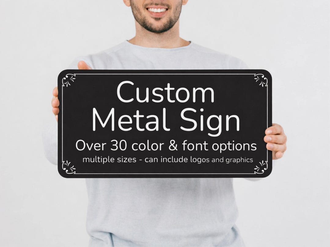 Custom Metal Sign, Logo Sign, Business Sign, Wall Decor, Property Sign ...