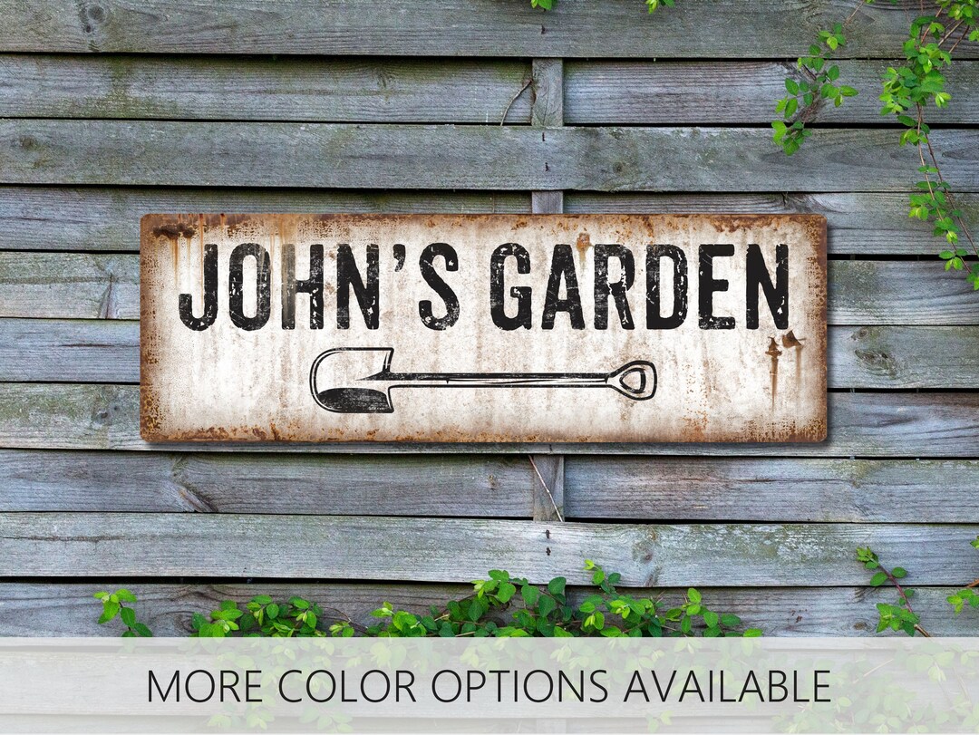 Garden Sign, Garden Sign Personalized, Name Sign, Garden Art, Gifts for ...