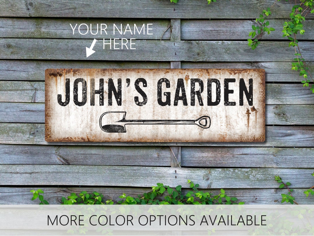 Garden Sign, Garden Sign Personalized, Name Sign, Garden Art, Gifts for ...
