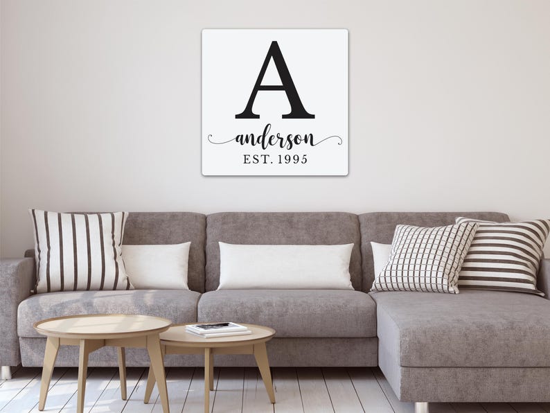 Custom Family Name Sign, Wedding Gift, Housewarming Gift, Last Name ...