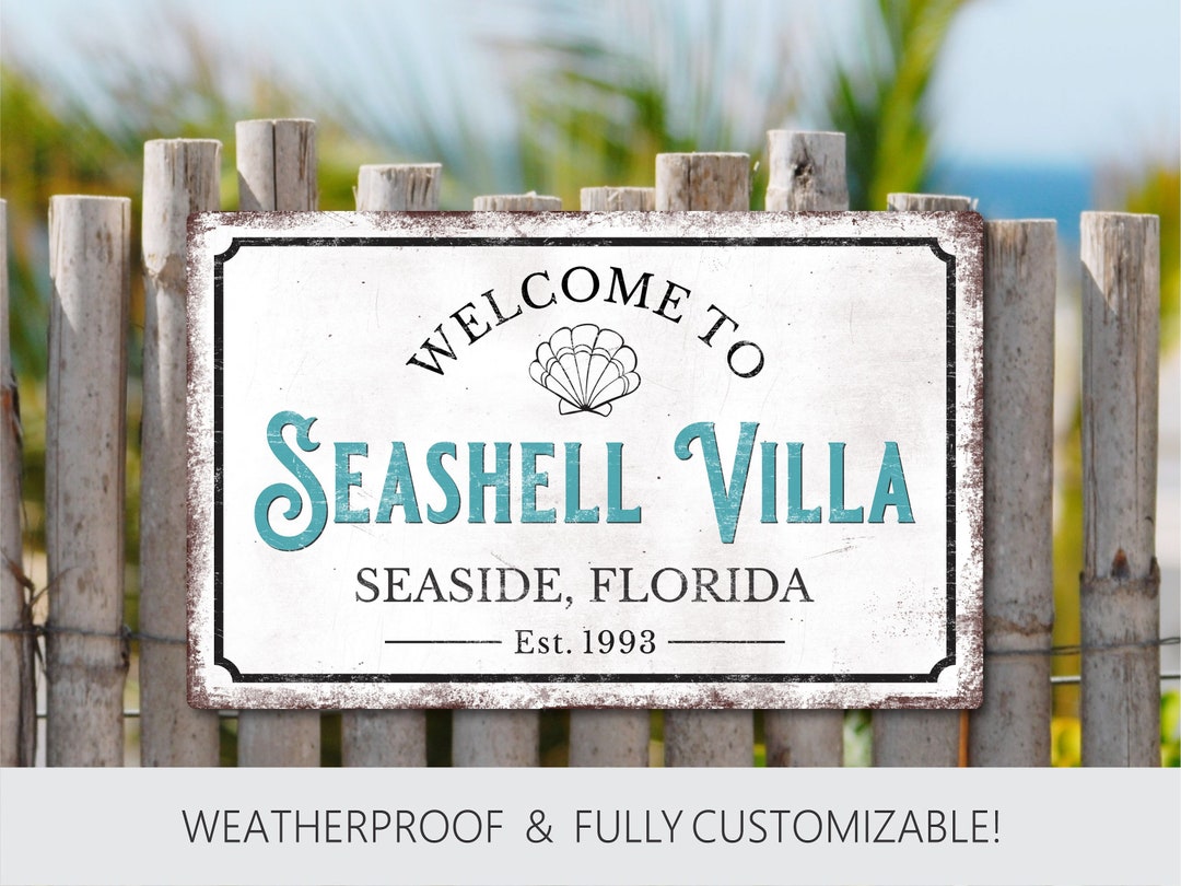Custom Beach House Sign, Beach House Decor, Custom Metal Sign ...