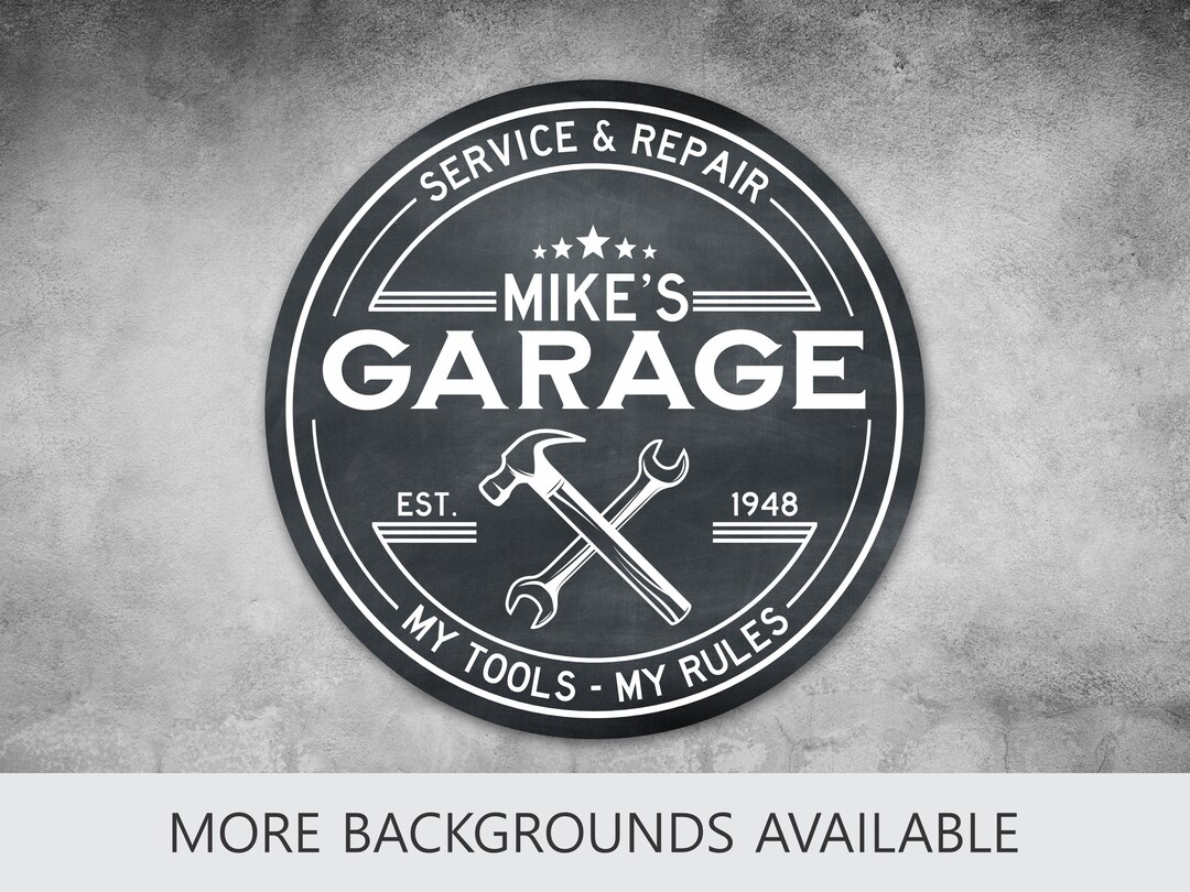 Custom Metal Garage Sign, Garage Decor, Personalized Gift for Him, Gift ...