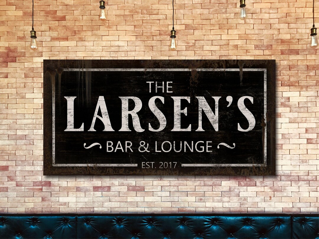 Personalized Bar Sign, Bar and Lounge Sign, Custom Bar Sign, Man Cave ...