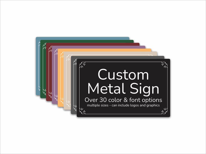 Custom Metal Sign, Logo Sign, Business Sign, Wall Decor, Property Sign ...