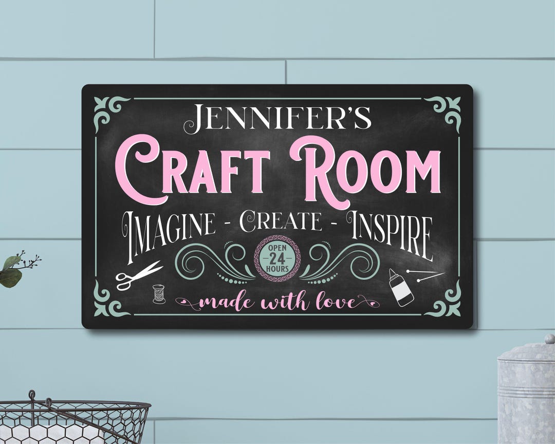 Custom Metal Craft Room Decor, Quilt Room, Personalized Sign, Custom ...