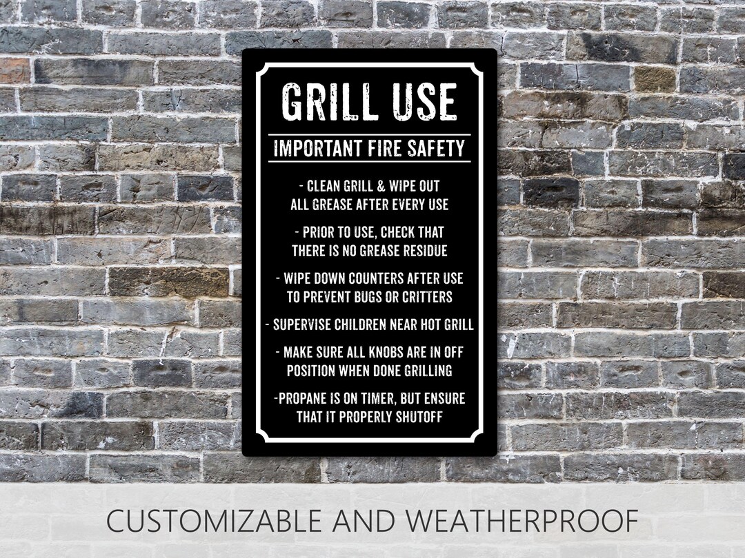 Custom Grill Use Sign, Personalized Bar and Grill Sign, BBQ Gifts ...