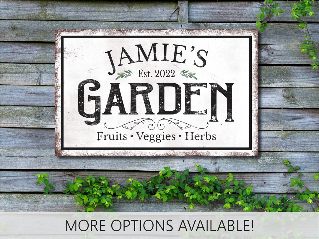 Personalized Outdoor Metal Garden Sign, Custom Sign, Personalized ...