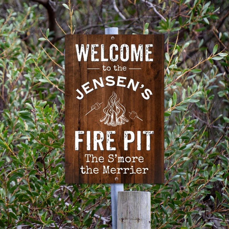 Fire Pit Sign - Etsy