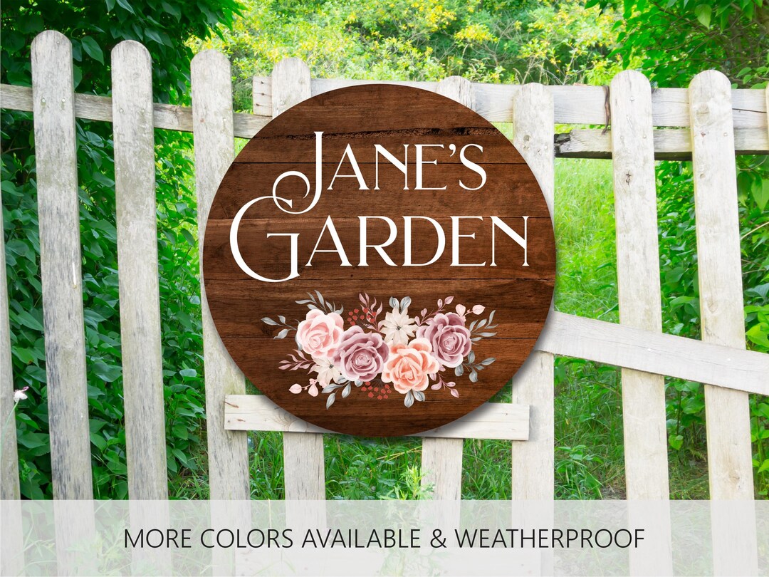 Custom Metal Garden Sign, Metal Garden Decor, Personalized Garden Sign ...