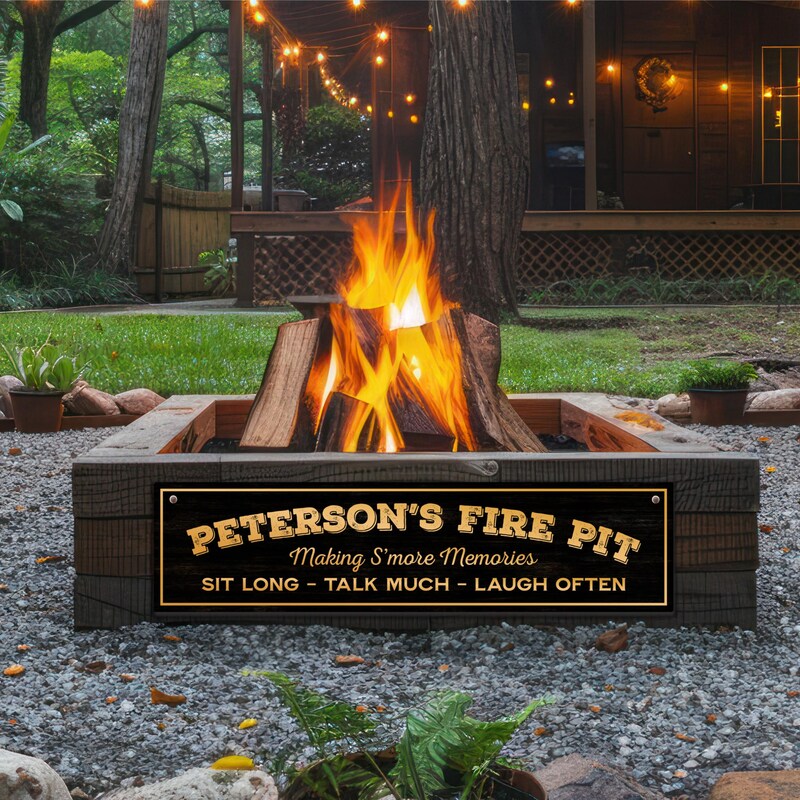 Fire Pit Sign - Etsy