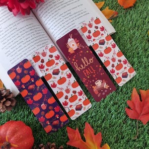 Fall Autumn Bookmarks Bookish Must Have Laminated Bookmarks Glossy and ...