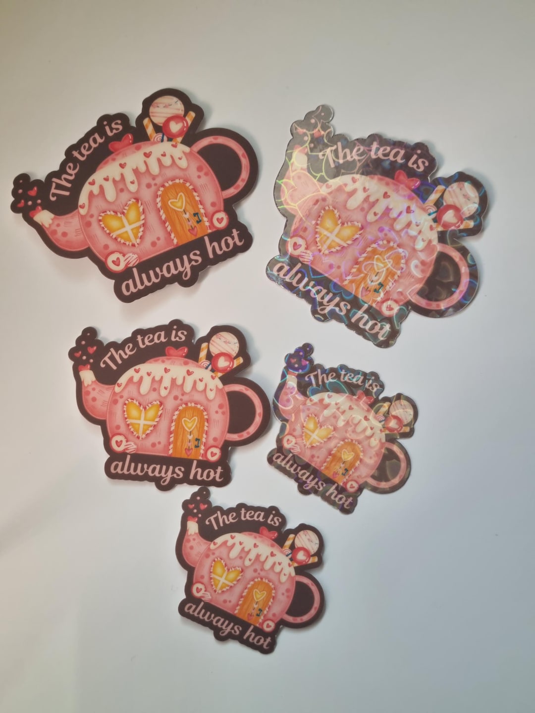 Cute Teapot Vinyl Sticker Pink Teapot Dessert Tea is Always Hot Kindle ...