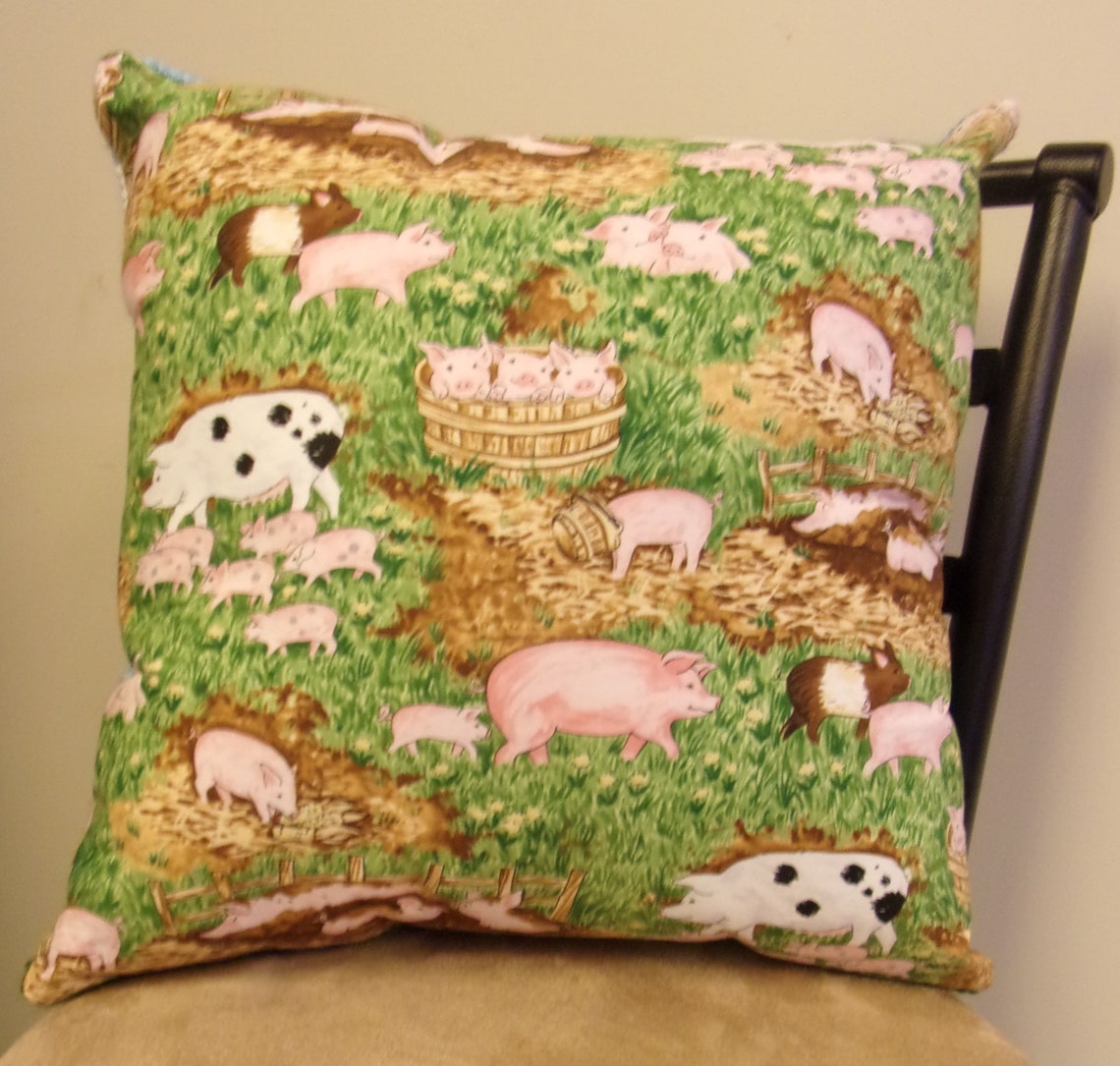 Pig Pillow, Farm Animal Throw Pillow, - Etsy