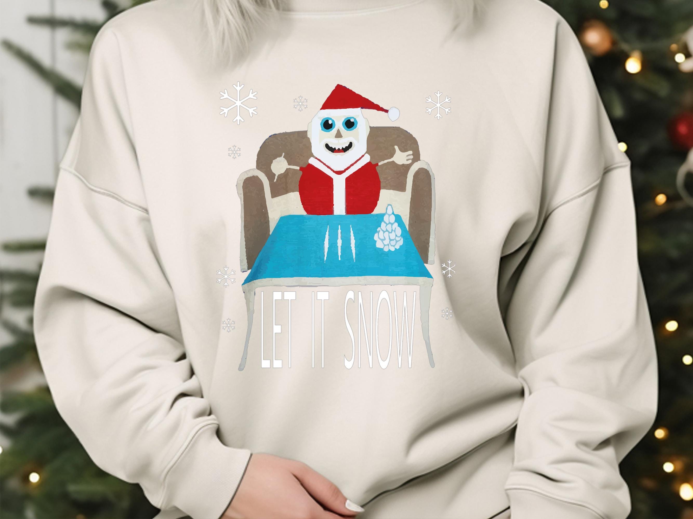 Cocaine Snorting Santa Let It Snow Christmas Sweater Coke Cocaine Pablo ...