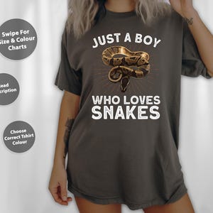 Funny Snake Art for Boys Kids Men Reptile Animal Snake Lover T-shirt ...