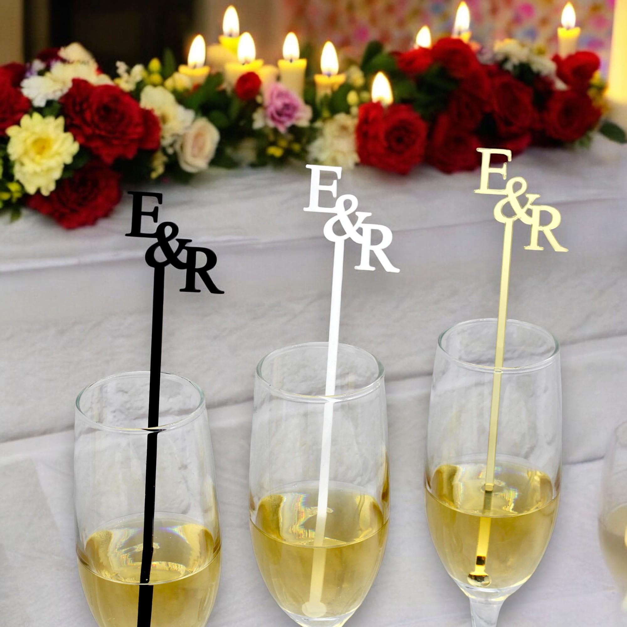 Personalized Wedding Drink Stirrers: Custom Cocktail Stir Sticks for ...