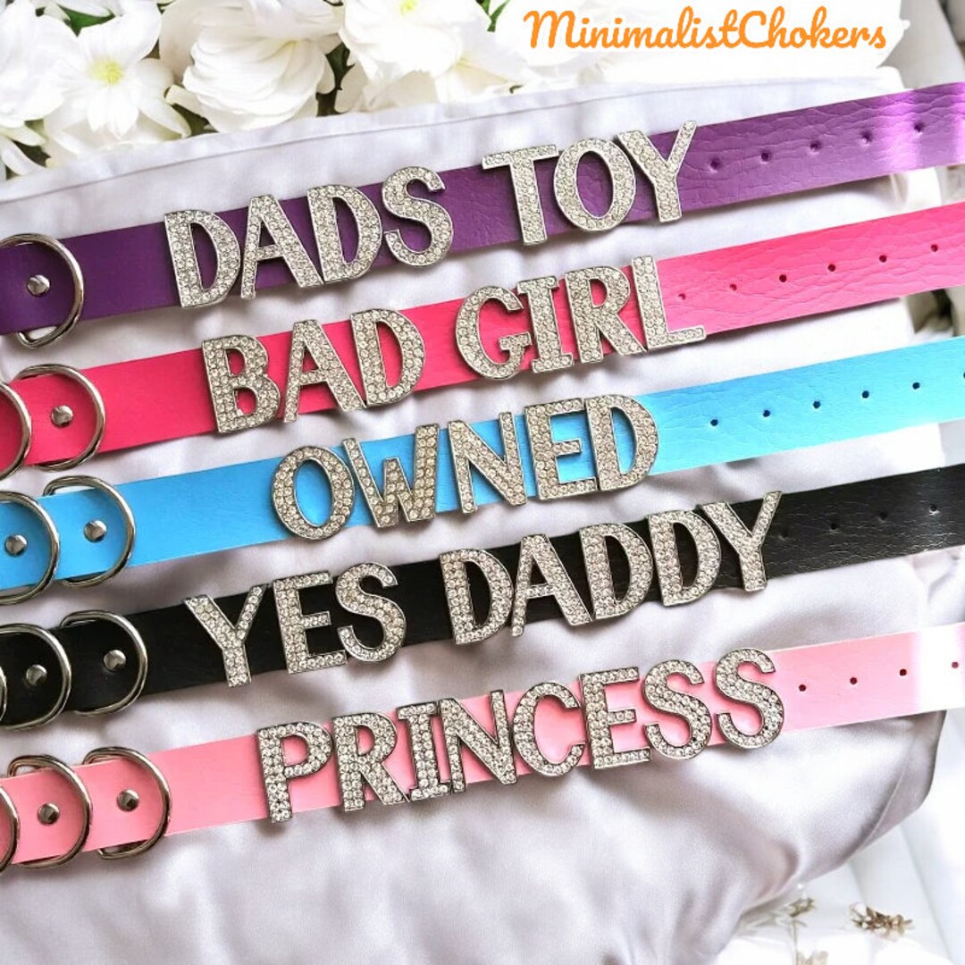 Custom Collar, Choker Collar for Women, Choker With Letters, Cosplay ...