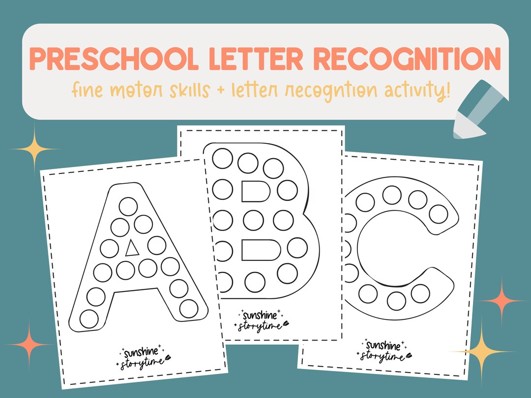 Letter Recognition Dot Marker Activity for Toddlers and Preschool Fine ...