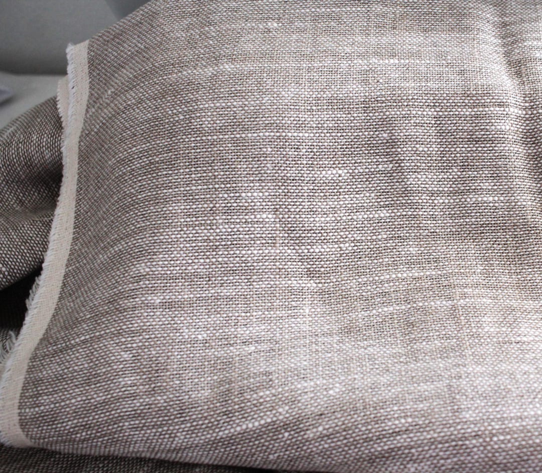 Loosely Woven Striped Natural Linen Drapery Fabric - Etsy