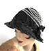 1920s Gala Event Hat Summer Wide Brim Hat Cloche Costume Flapper Garden ...