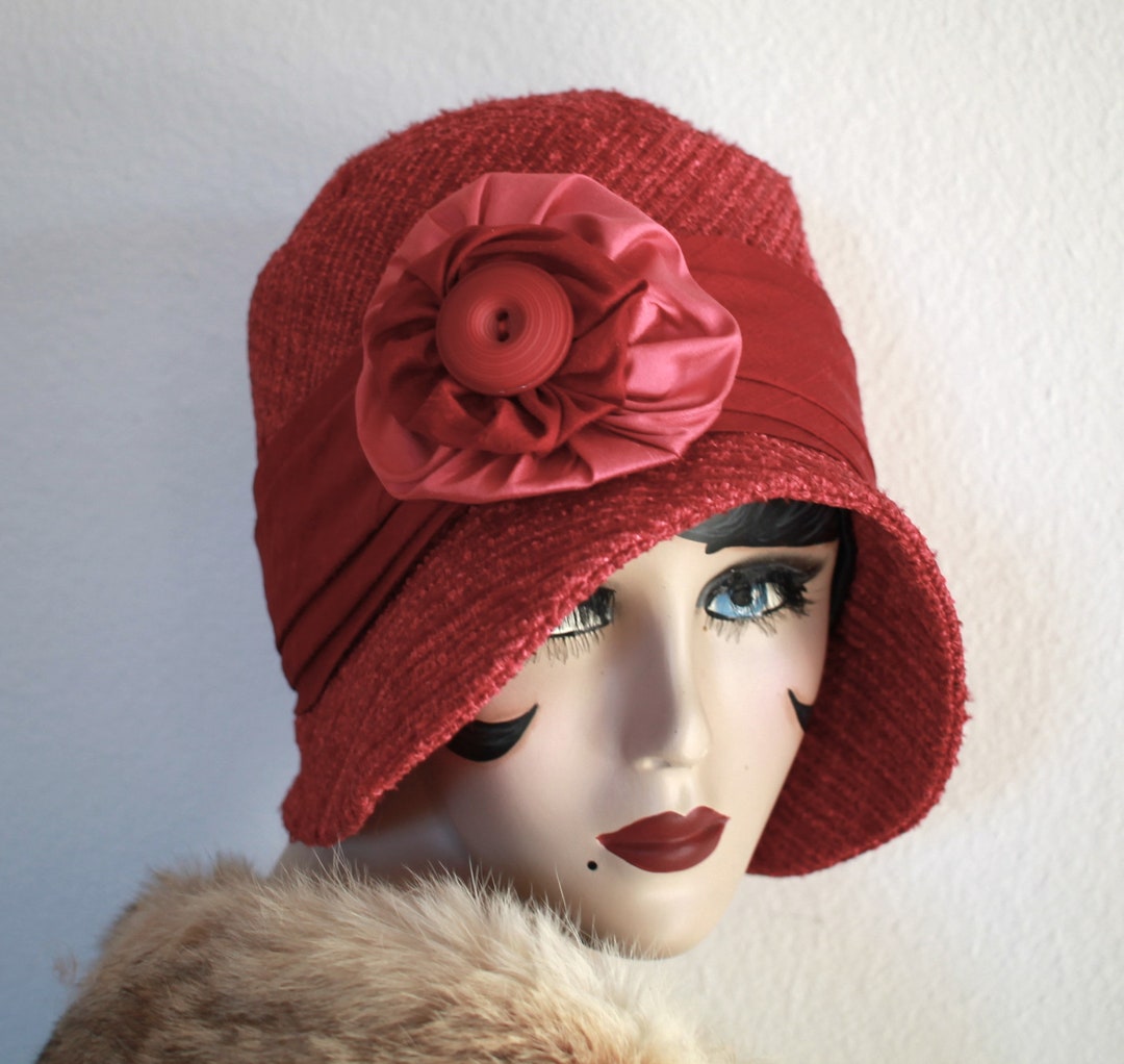 Flapper Hat Cloche Vintage Style 20s 1920s Costume Bohemian Downton ...