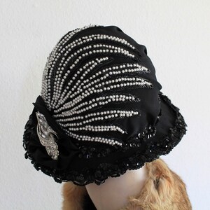1920s Gala Event Hat Summer Wide Brim Hat Cloche Costume Flapper Garden ...