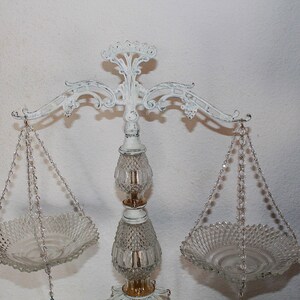 Vintage Glass Crystal Scale of Justice With Plates - Etsy