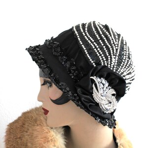 1920s Gala Event Hat Summer Wide Brim Hat Cloche Costume Flapper Garden ...