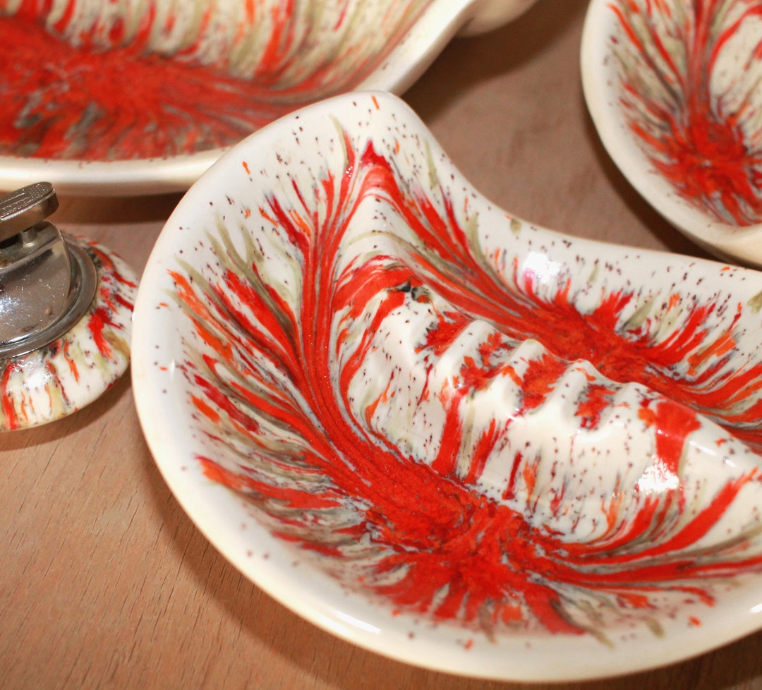 Vintage 50s 60s Ashtray Lighter Set Mid Century Modern - Etsy