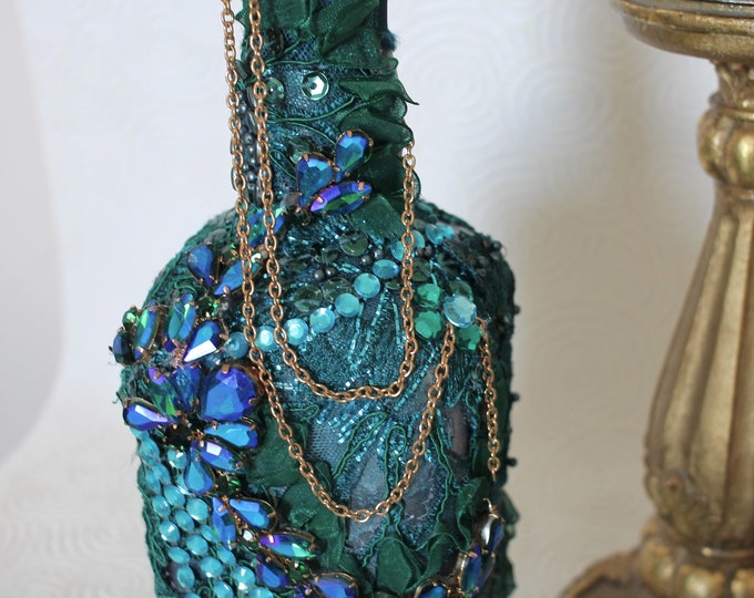 Decorative Rhinestone Jeweled Bottle Home Decor - Etsy