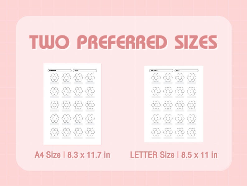 Floral Color Swatch Chart | Printable Color Chart Template | 20, 42, 72 ...
