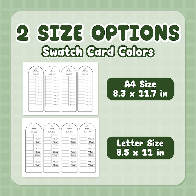 Ohuhu Oahu 100 Marker Swatch Chart | Blank Color Tracker for Alcohol ...