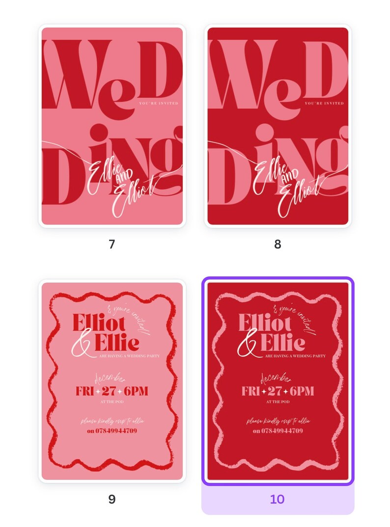 Vogue Style Wedding Invite - Etsy