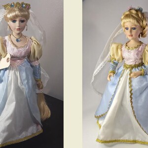 Vintage Porcelain Princess Doll rapunzel by Angelina Collection - Etsy