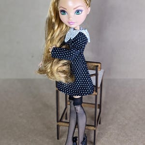 Handmade Polka Dot Black Mini Dress for 10.5-inch Female Dolls MH, EAH ...