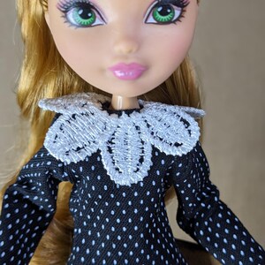 Handmade Polka Dot Black Mini Dress for 10.5-inch Female Dolls MH, EAH ...