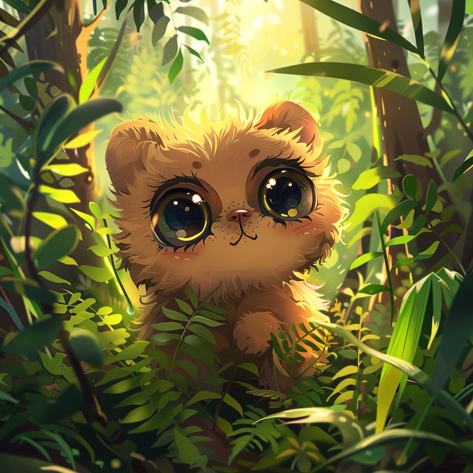 Adorable Kawaii Animal Coloring Pages for Kids Ages 3-8, 50 Printable ...