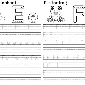 26 Printable Alphabet Tracing Worksheets. Handwriting Practice. Letter ...