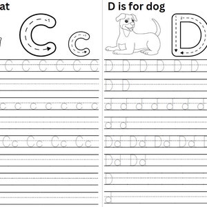 26 Printable Alphabet Tracing Worksheets. Handwriting Practice. Letter ...