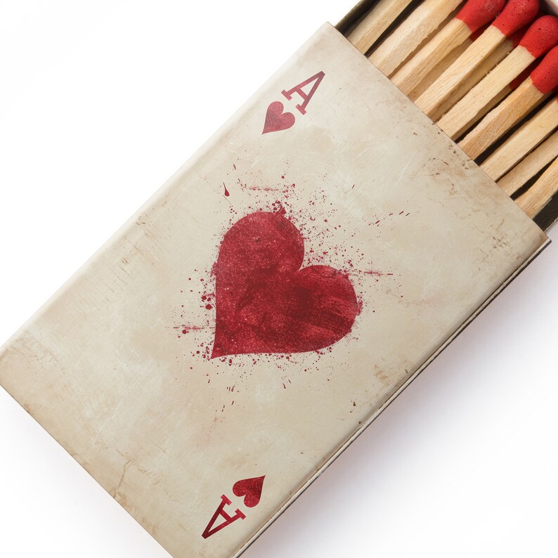 Ace of Hearts Matchbox Print, Ace of Hearts Poster, Ace of Hearts Print ...