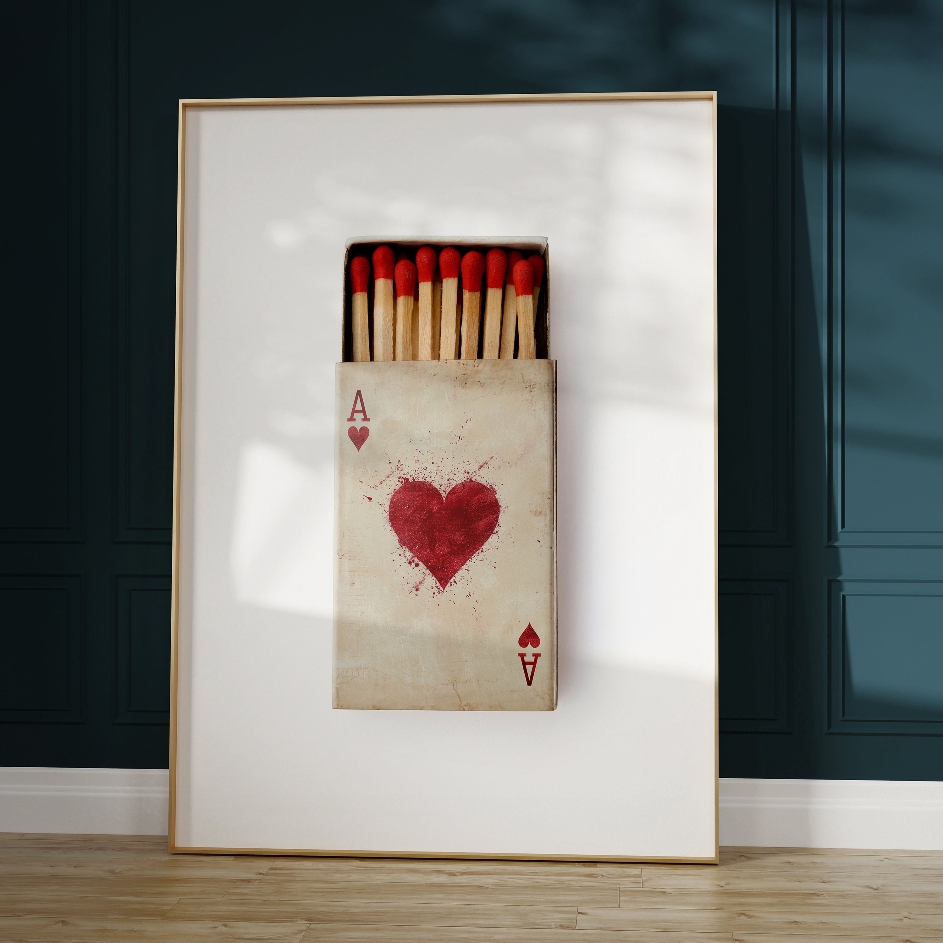 Ace of Hearts Matchbox Print, Ace of Hearts Poster, Ace of Hearts Print ...