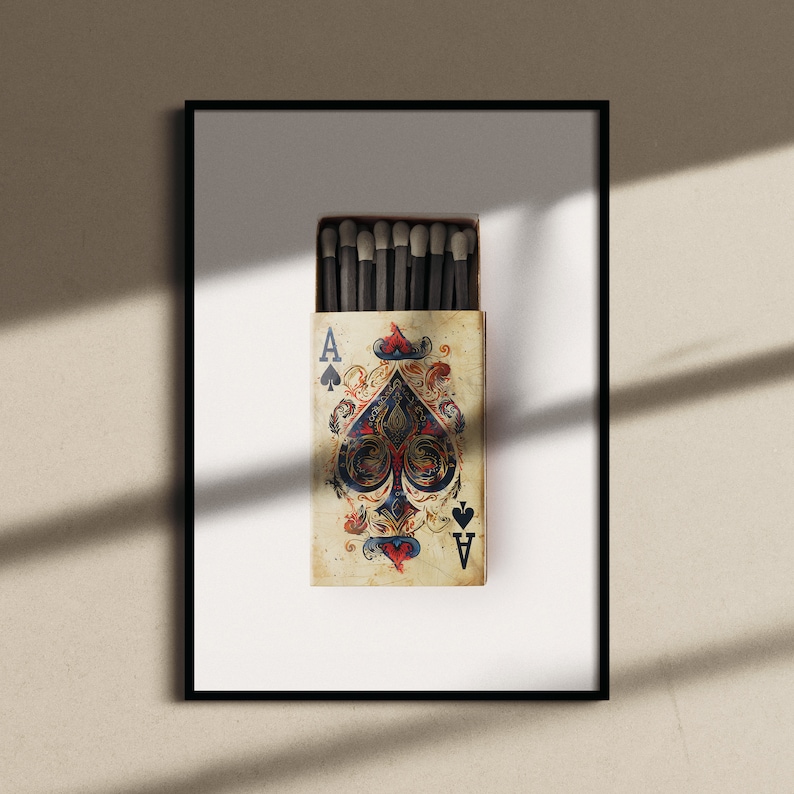 Ace of Spades Matchbox Print, Ace of Spades Poster, Ace of Spades Print ...