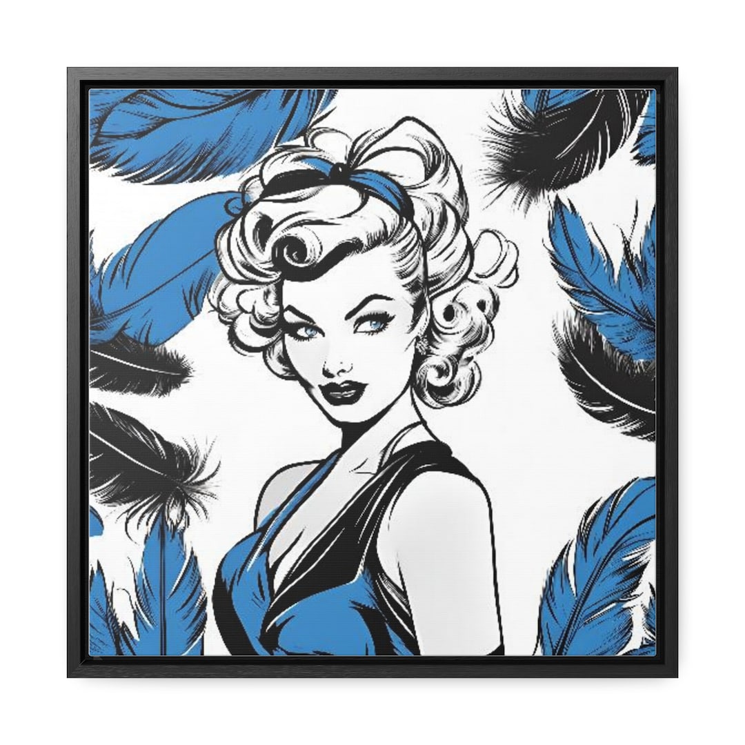 Canvas Wall Art Pin up Blue Harlet Collect All 4 and PIMP YOUR WALLS ...