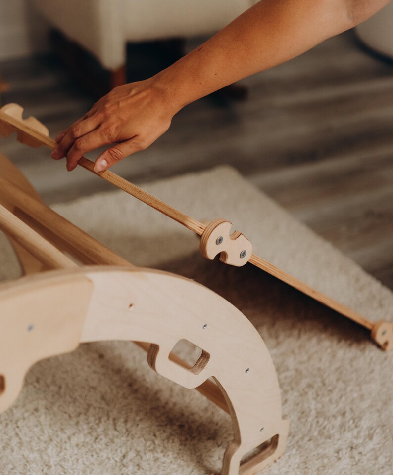 Large Wooden Climbing Arch, Baby Gym Montessori, Montessori Climber ...