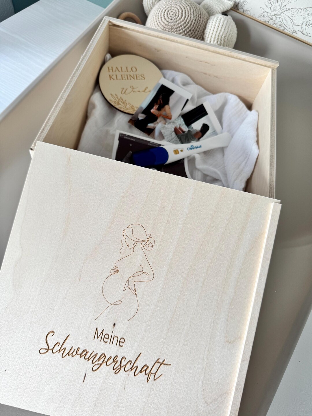 Pregnancy Memory Box, Pregnancy Announcement, Baby Shower Gift ...