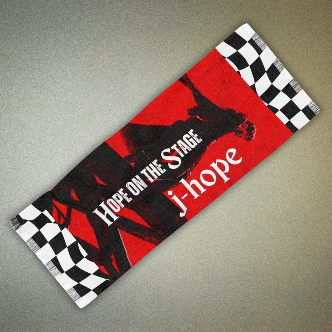 J-hope HOTS Hope on the Stage Light Scarf, B&w Checkered, Concert Tour ...