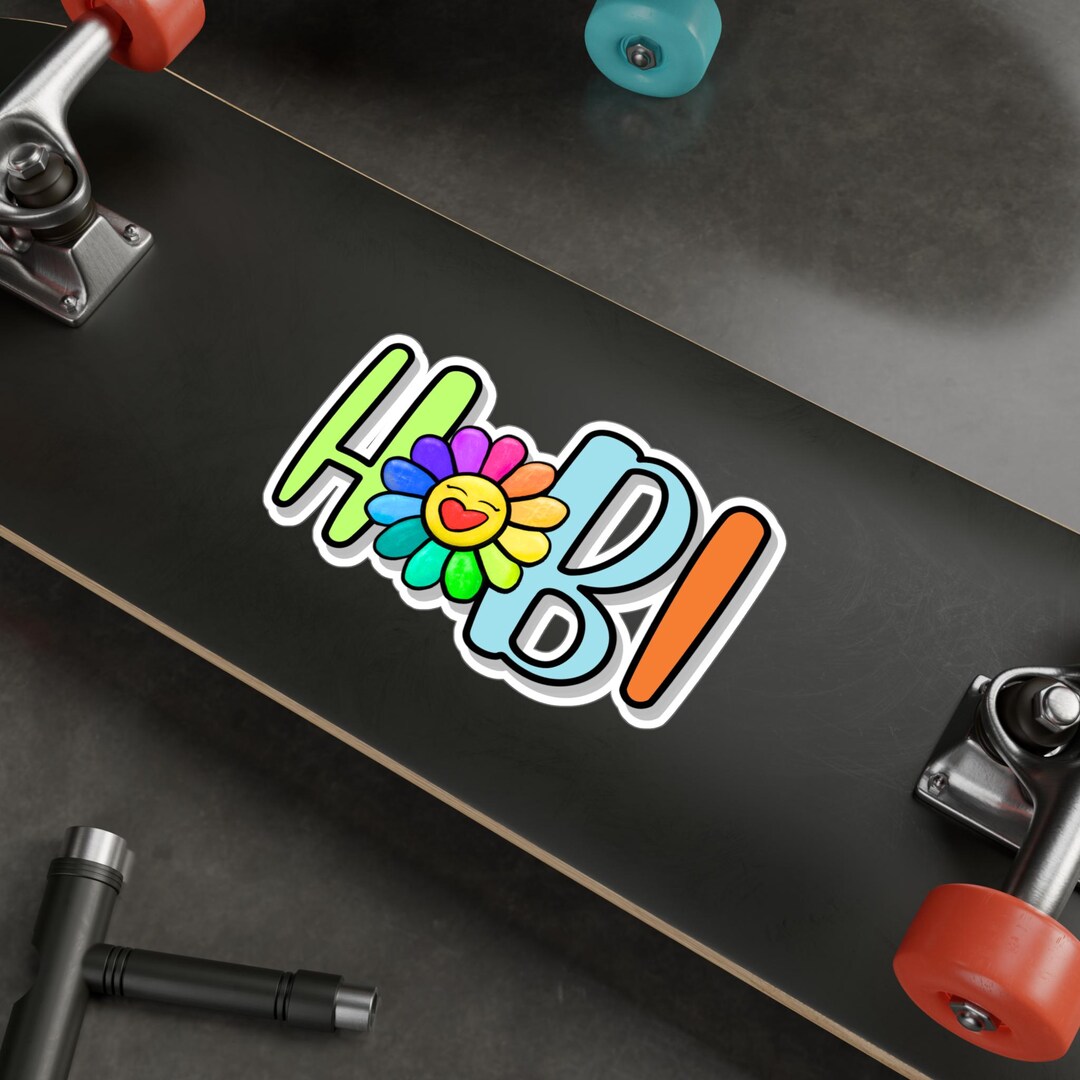Kiss-cut Vinyl Decals: Hope World Hobi Rainbow Flower Design - Kpop Stickers, Window Decals, Car ...