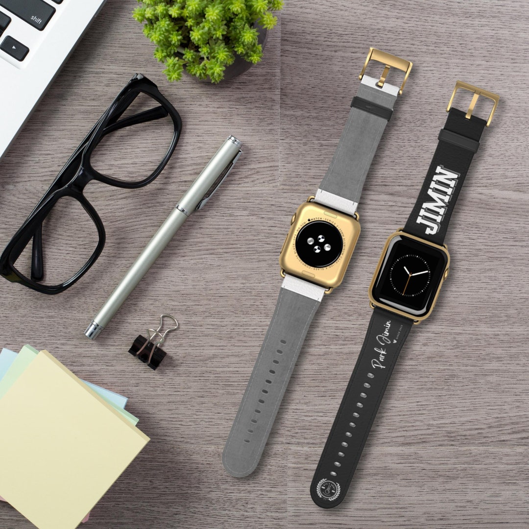 BTS Jimin Apple Watch Strap, Park Jimin White Finger Heart Logo, Korean ...