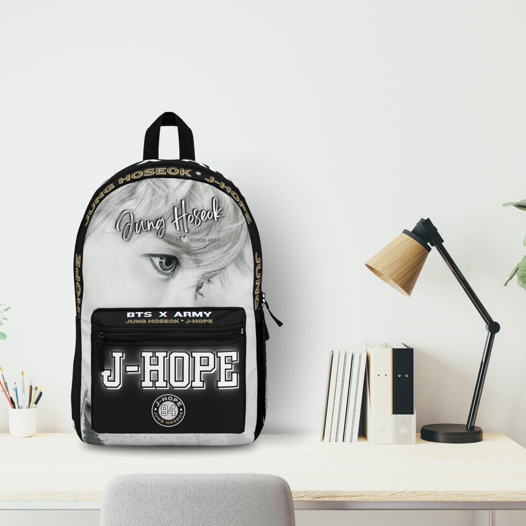BTS J-hope Black Backpack, Kpop Fan Gift, Knapsack for Army, Jung ...