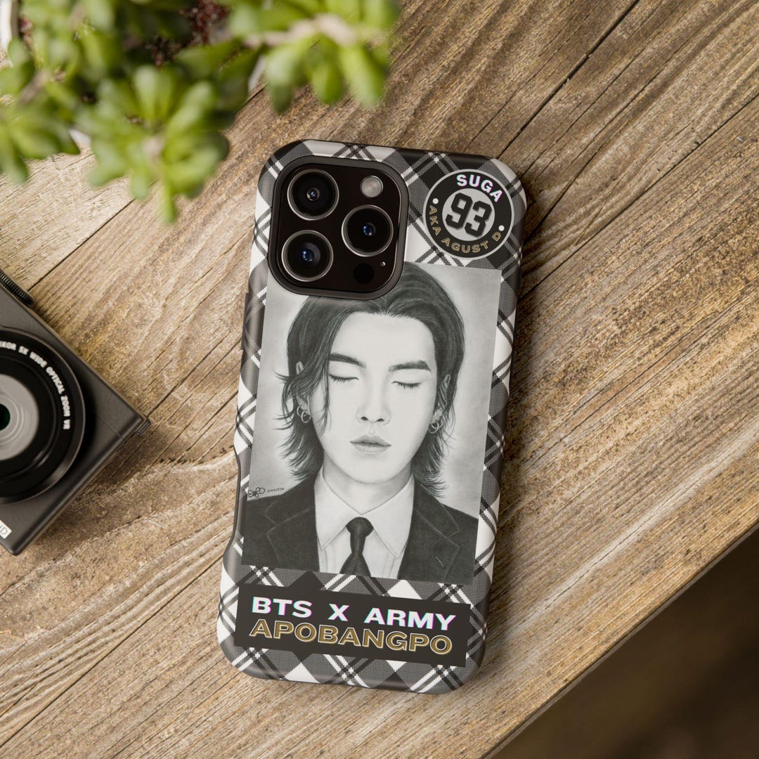 Impact Resistant Phone Cases BTS X Army Apobangpo SUGA Aka Agust D 93 ...